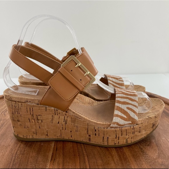 new directions | Shoes | New Directions Jazlene Tan Zebra Print Wedge ...